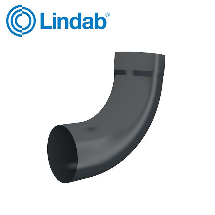 Lindab 75mm Pipe Bend Anthracite Grey | Compare with BuildBuddy